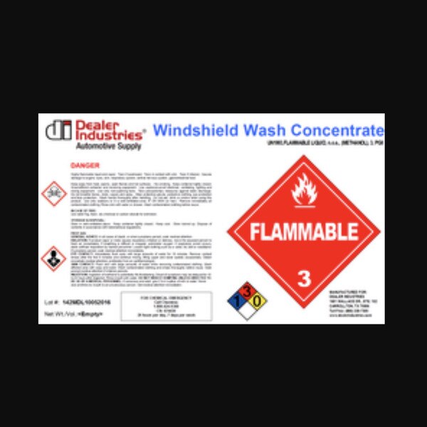 Label-Di1500 Windshield Washer Conc | Dealer Industries