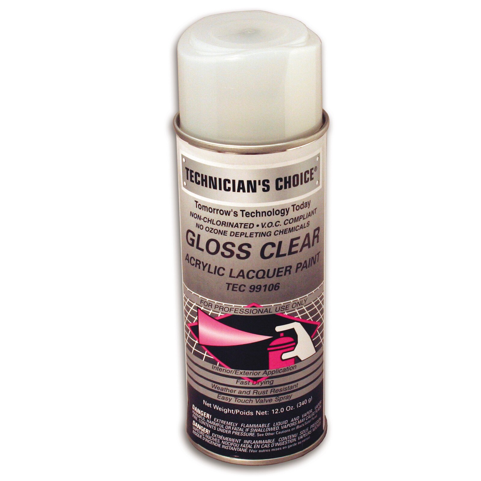Tec99106 Spray Paint, Clear Acrylic | Dealer Industries